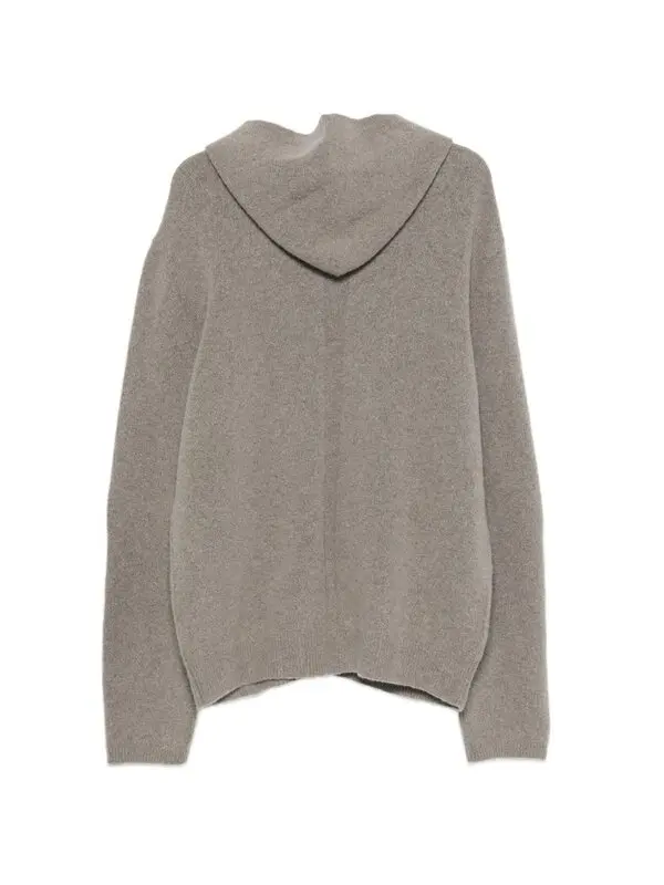 Rick Owens Zip-up Hoodie With Ribbed Details