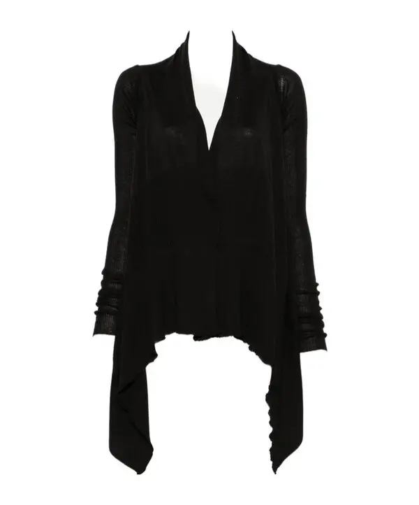Rick Owens Asymmetric Long-sleeve Cardigan - Black