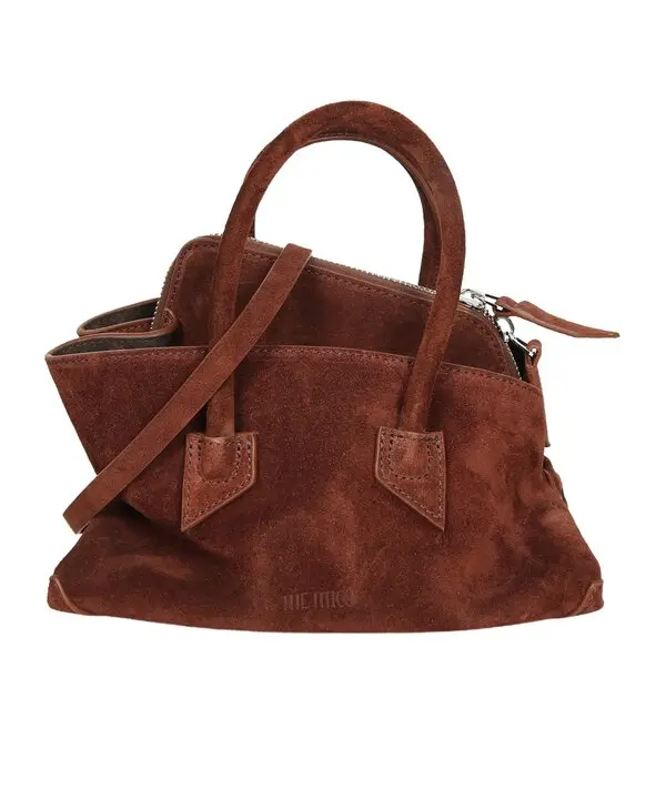 Attico Mini La Passeggiata Suede Handbag - Brown