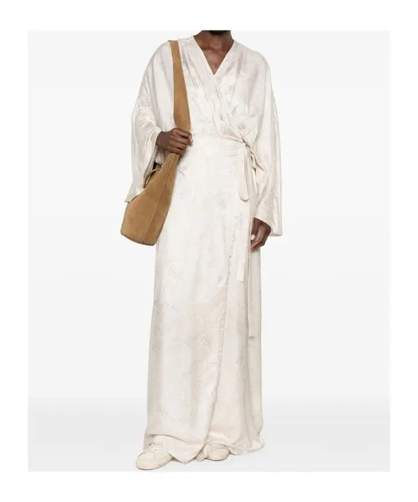 GOLDEN GOOSE Jacquard Wrap Maxi Dress