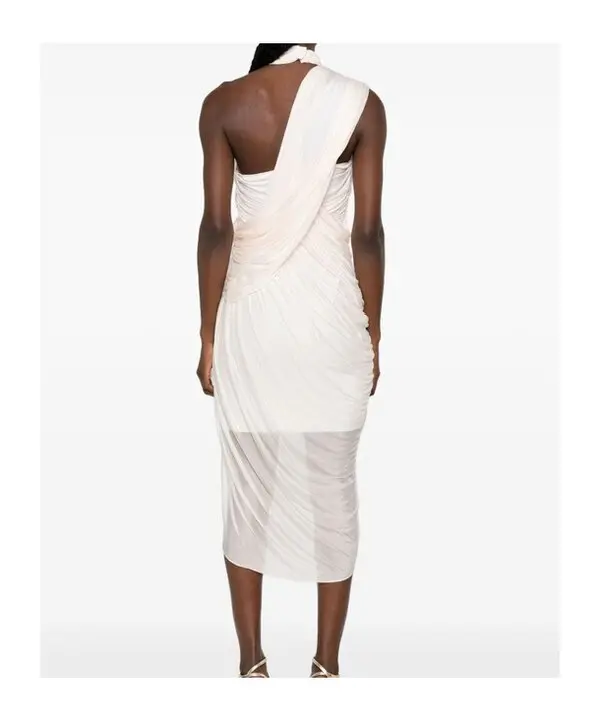 Balmain Draped Asymmetric Hem Mini Dress