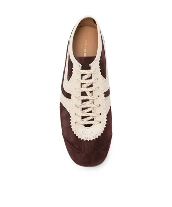 Dries Van Noten Suede Panel Round Toe Lace-up Sneakers