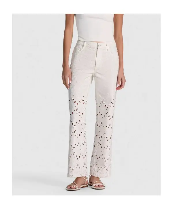 ALICEOLIVIA Alice + Olivia Laser-cut Straight-leg Jeans
