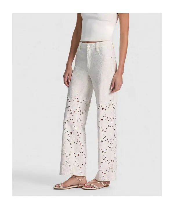 ALICEOLIVIA Alice + Olivia Laser-cut Straight-leg Jeans