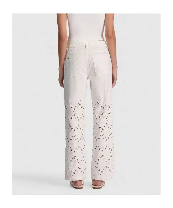 ALICEOLIVIA Alice + Olivia Laser-cut Straight-leg Jeans