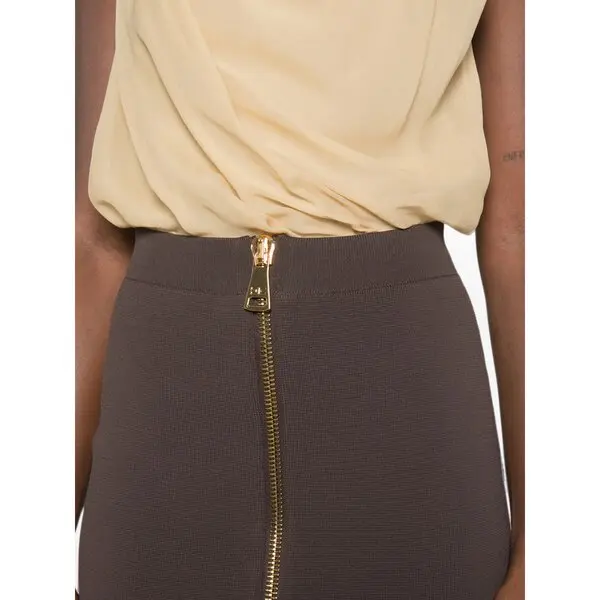 Elisabetta Franchi Front-zip Pencil Midi Skirt