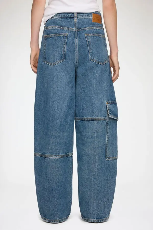 GANNI Audri Lace Jeans In Rigid Denim