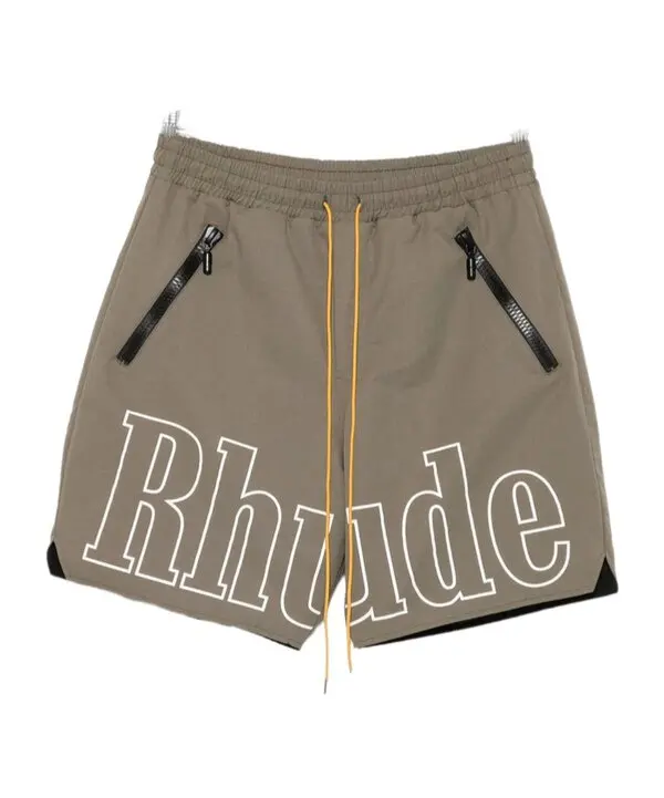 Rhude Drawstring Elastic-waist Shorts - Green