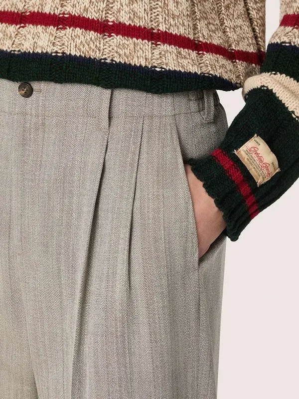 GOLDEN GOOSE Journey Relaxed Fit Pleated Trousers