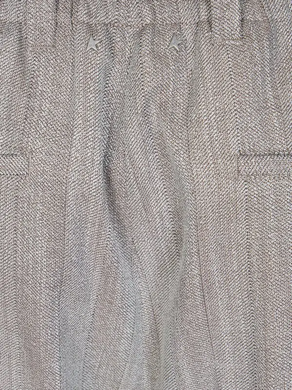 GOLDEN GOOSE Journey Relaxed Fit Pleated Trousers - Off-white