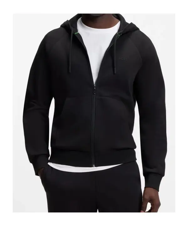 Hugo Boss Long-sleeved Zip-up Hooded Sweatshirt