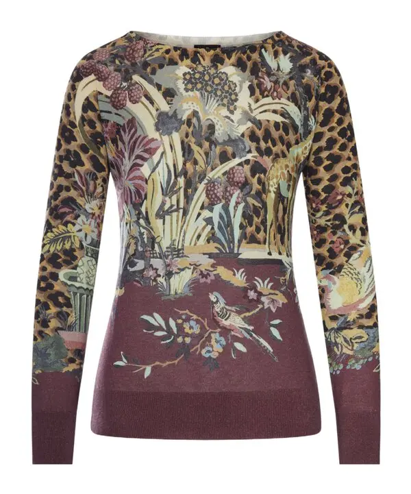 Etro Knitwear Tops Printed Flow - Bordeaux