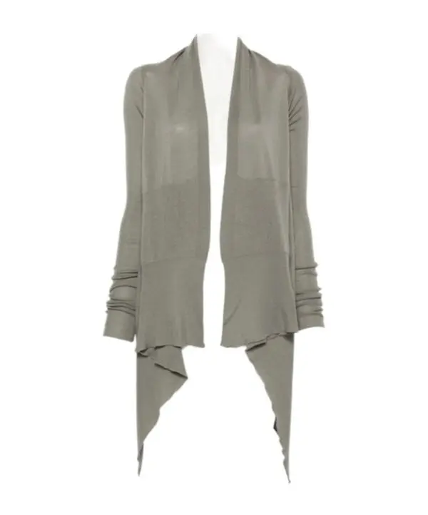 Rick Owens Long-sleeve Asymmetric Cardigan - Dark Gray