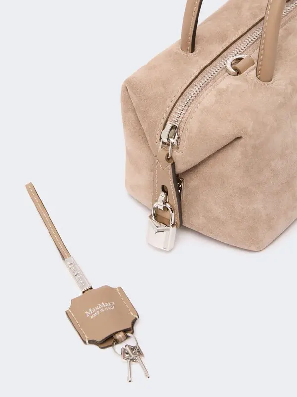 Max Mara Suede Leather Mini Bag - Muddy Brown