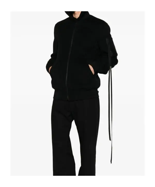 ANN DEMEULEMEESTER Dries Ribbed-trim Zip-up Bomber Jacket
