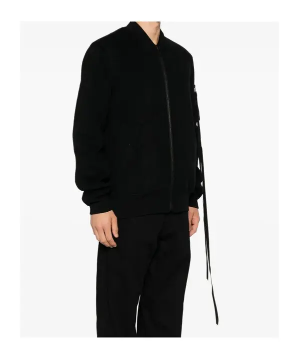 ANN DEMEULEMEESTER Dries Ribbed-trim Zip-up Bomber Jacket