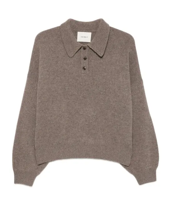 LISA YANG Knitted Polo Shirt - Brown