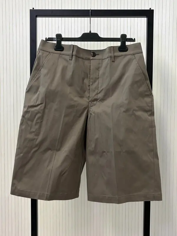 Rick Owens Fw26 Tower Work Shorts In Dust Heavy Poplin - Taupe
