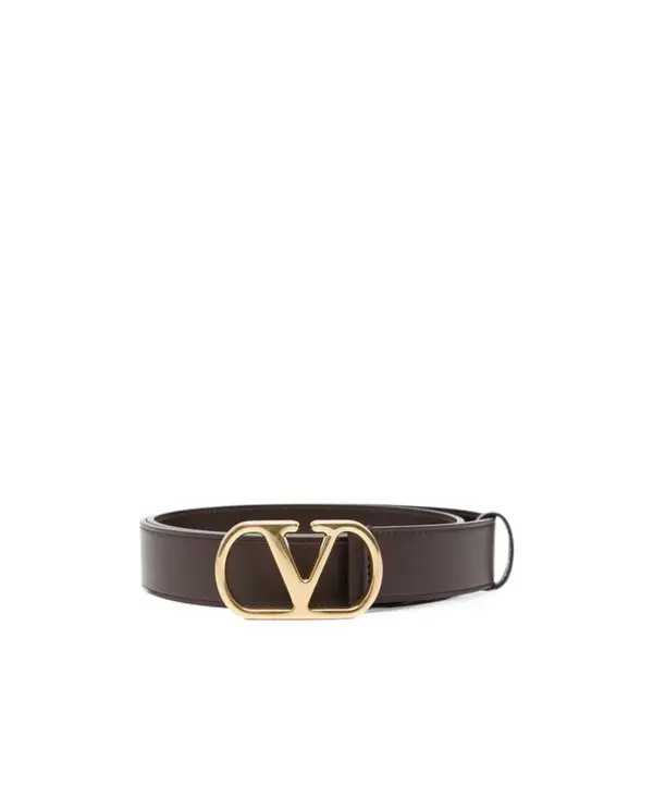 Valentino Garavani Vlogo Belt - Dark Brown