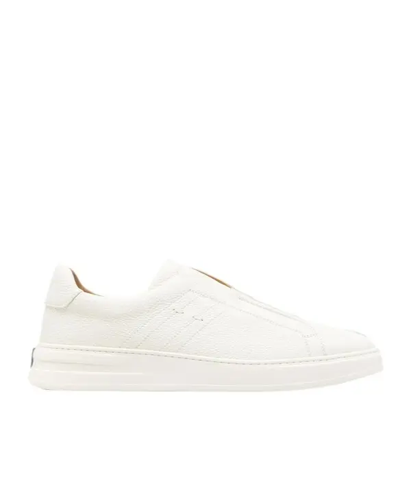 HENDERSON BARACCO Grainy Leather Sneakers - White