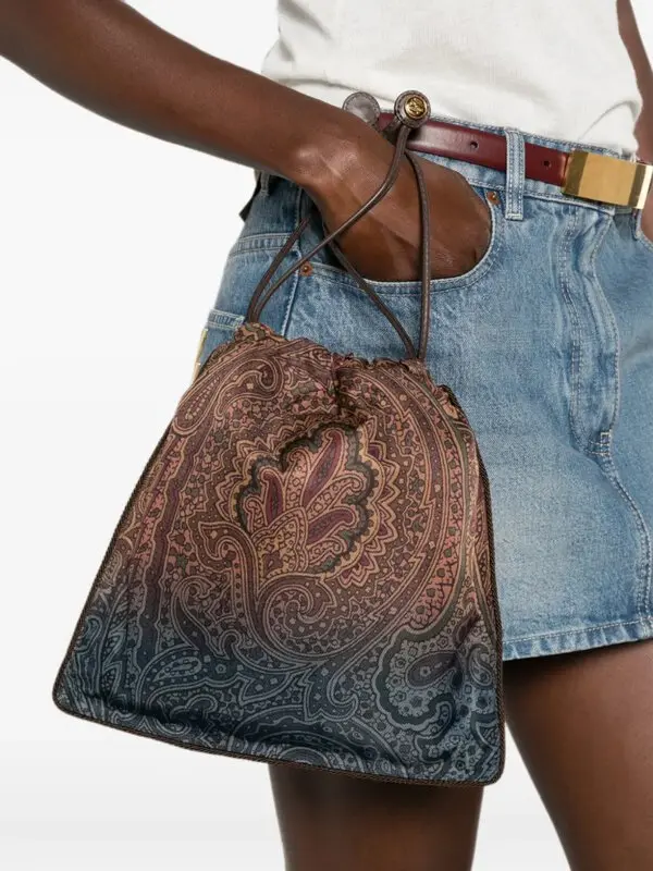Etro Paisley-print Drawstring Tote Bag