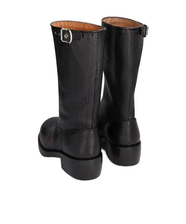 Dries Van Noten Leather Biker Boots
