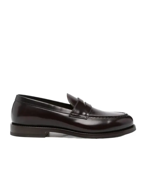 HENDERSON BARACCO Round-toe Loafers - Wine Red