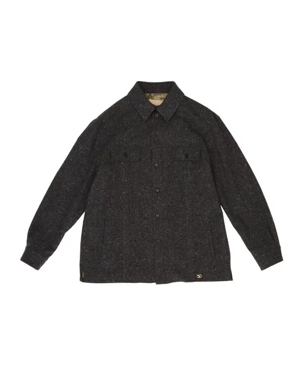 Valentino Garavani Vlogo Plaque Button-up Jacket