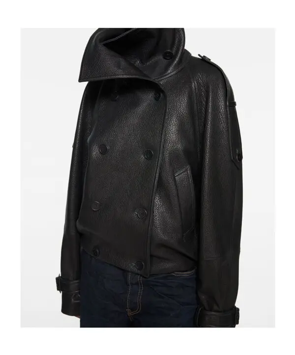 Acne Studios Double Breasted Leather Jacket