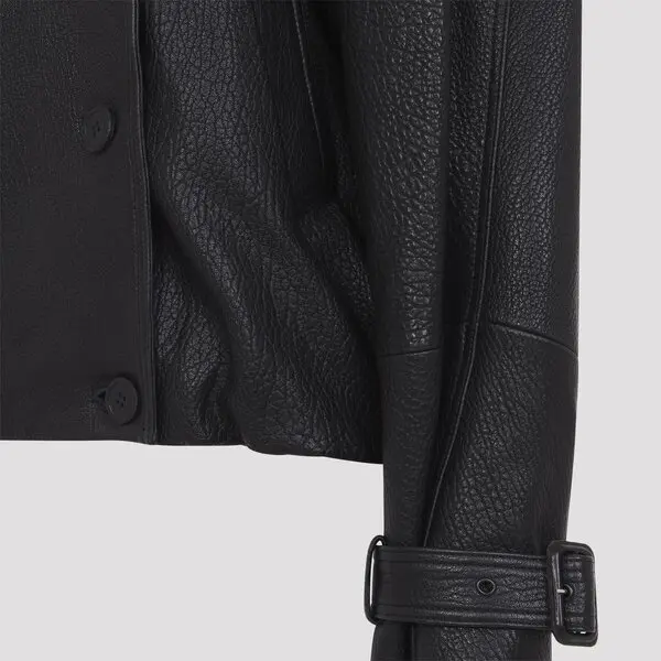 Acne Studios Double Breasted Leather Jacket