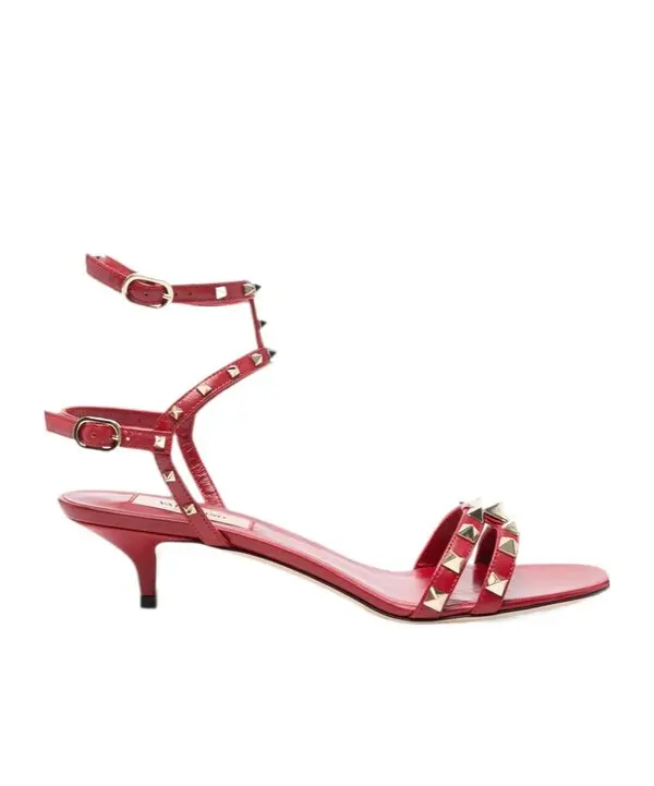 Valentino Garavani Rockstud Cage Sandals - Red