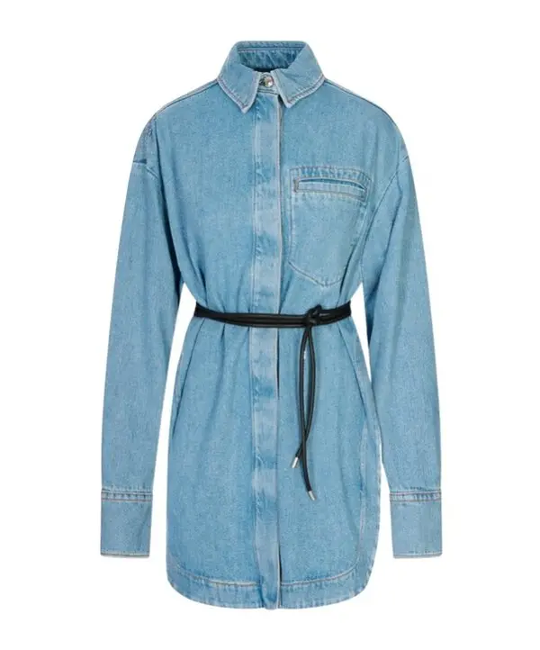 Sportmax Collared Long-sleeved Shirt - Blue