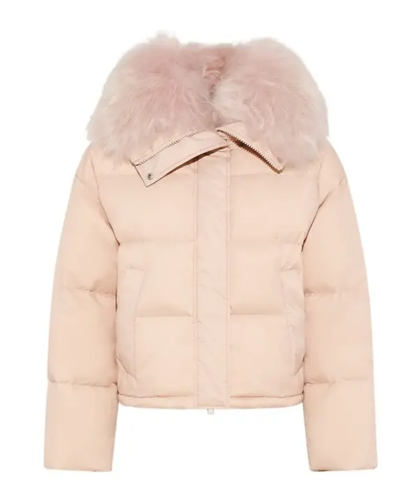 YVES SALOMON Shearling-trim Down Jacket