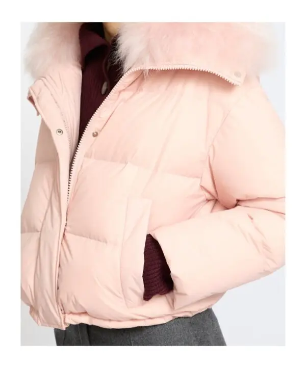 YVES SALOMON Shearling-trim Down Jacket