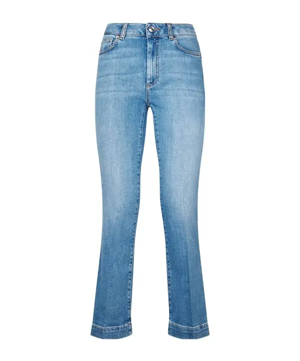 Sportmax Cropped Denim Jeans With Button Fly