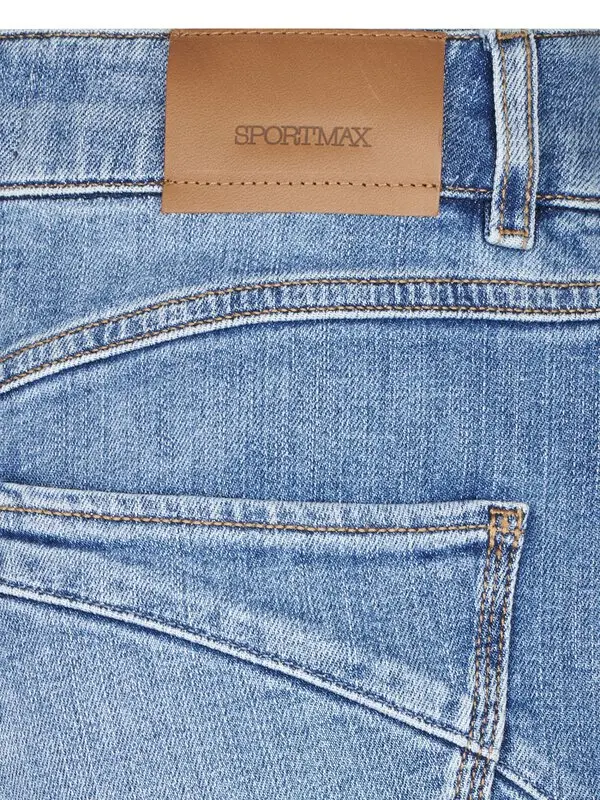 Sportmax Cropped Denim Jeans With Button Fly