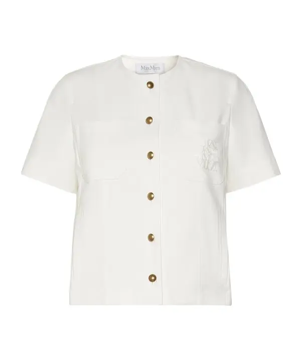 Max Mara Crew Neck Jacket - White