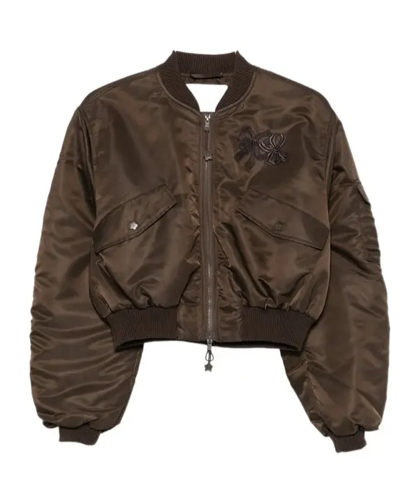 Cecilie Bahnsen Long-sleeve Bomber Jacket - Brown