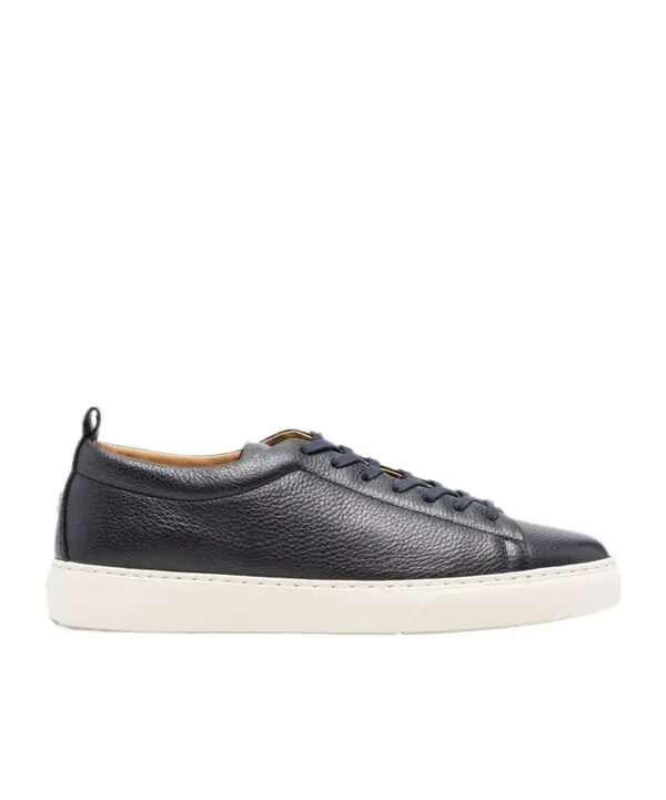 HENDERSON BARACCO Grainy Leather Sneakers - Navy Blue