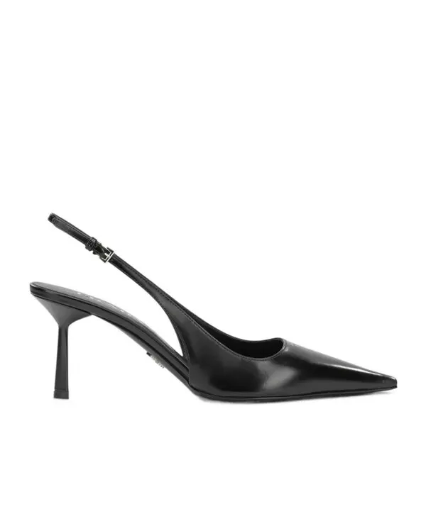 Prada Pointed-toe High-heeled Sandals - Black