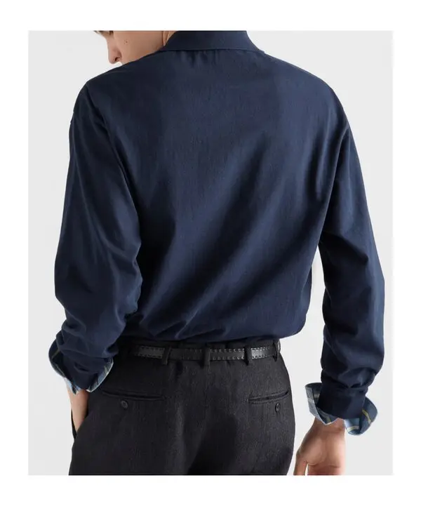 Prada Long-sleeved Cotton Polo Shirt