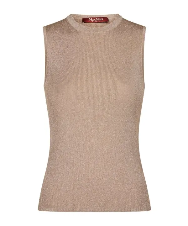 Max Mara Sante Ribbed Knit Top - Nude