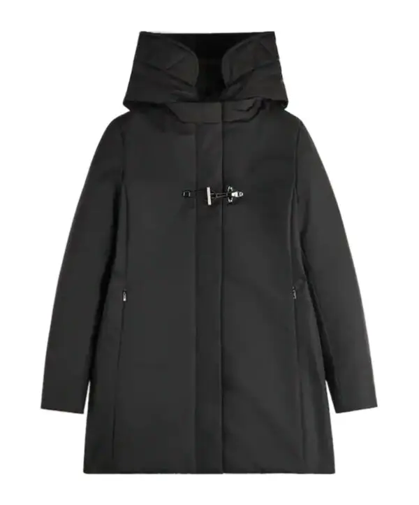 FAY Hooded Toggle-fastening Coat - Black