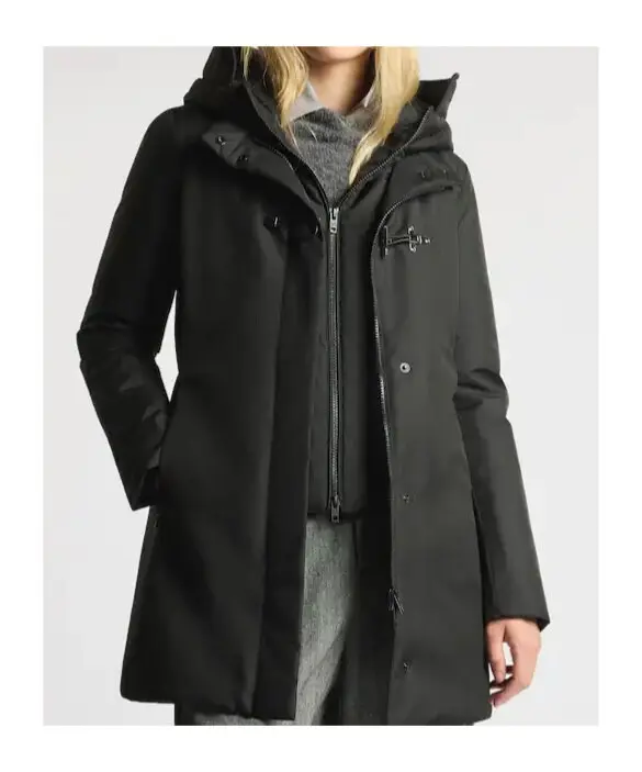 FAY Hooded Toggle-fastening Coat