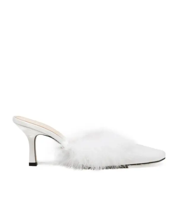MACHMACH Slip-on High-heeled Mules - White