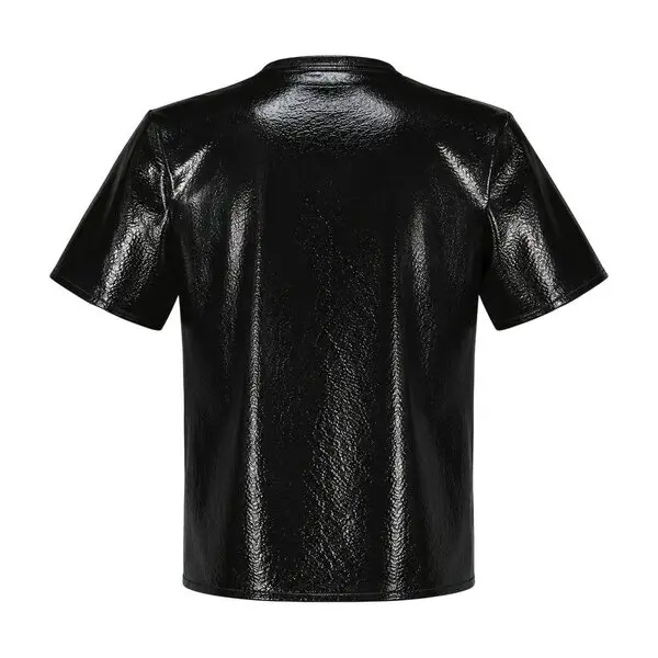 COURREGES Vinyl Top With Logo Patch - Black