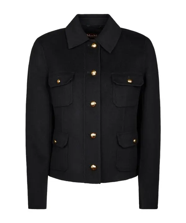 Max Mara Regular Fit Varsity Jacket With Button Closure And Pocket Detailing - No