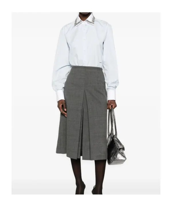 Prada Embellished Collar Shirt