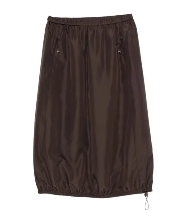 Cecilie Bahnsen Elastic Waistband Midi Skirt - Brown