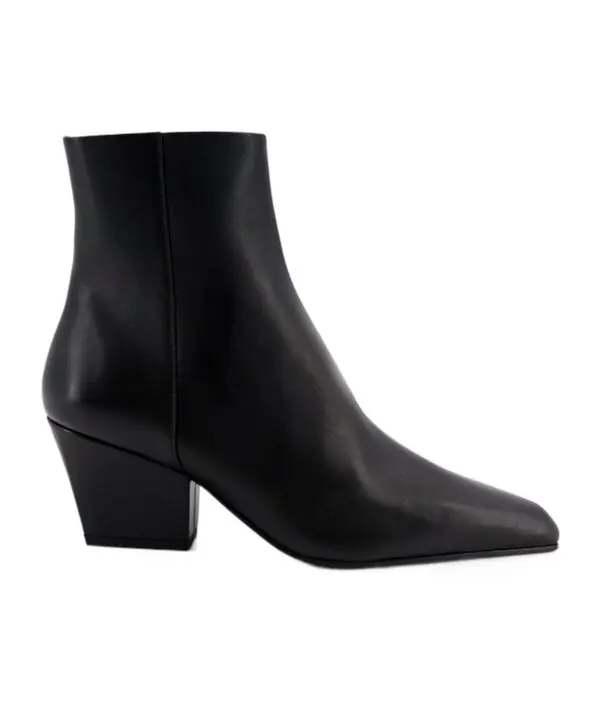 Paris Texas Jane Pointed-toe Leather Ankle Boots - Black